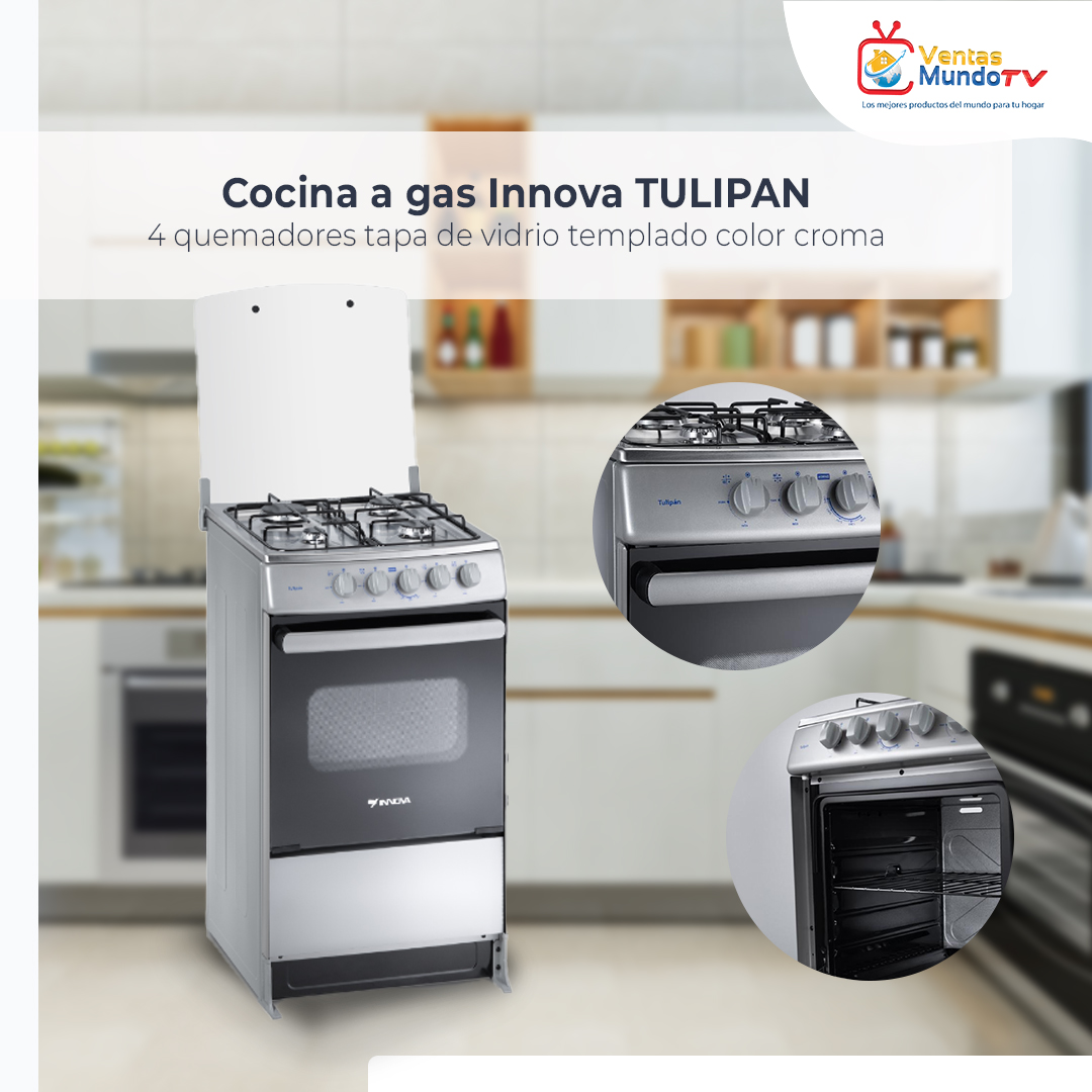 Cocina a gas Innova TULIPAN - Ventas Mundo TV